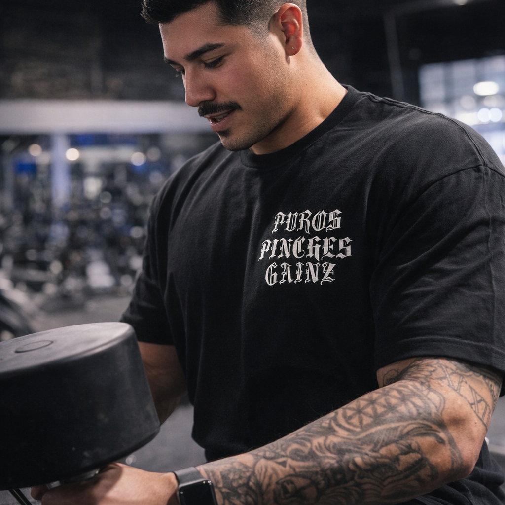 PPG Old English Tee – Puros Pinches Gainz Official